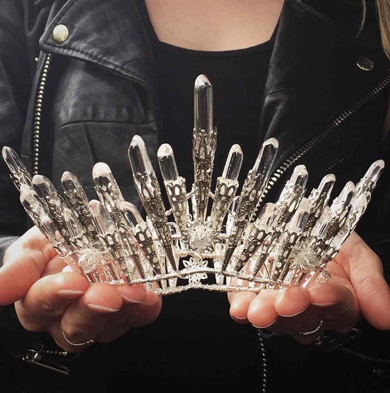 Queen of Swords Crystal Crown – Elemental Child